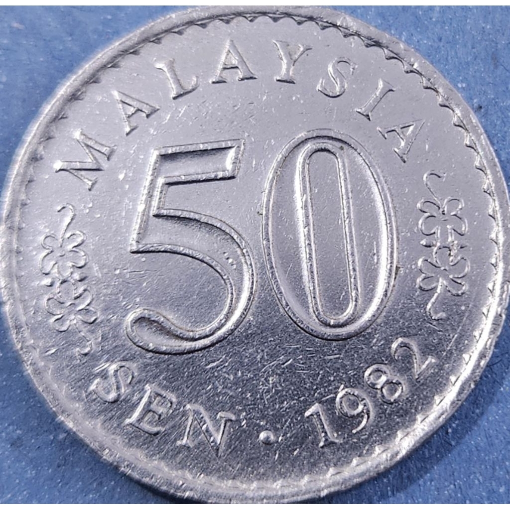 Jual Koin Asing Negara Malaysia 50 sen tahun 1982 Kondisi Koin utuh Dijamin Original 100% ...