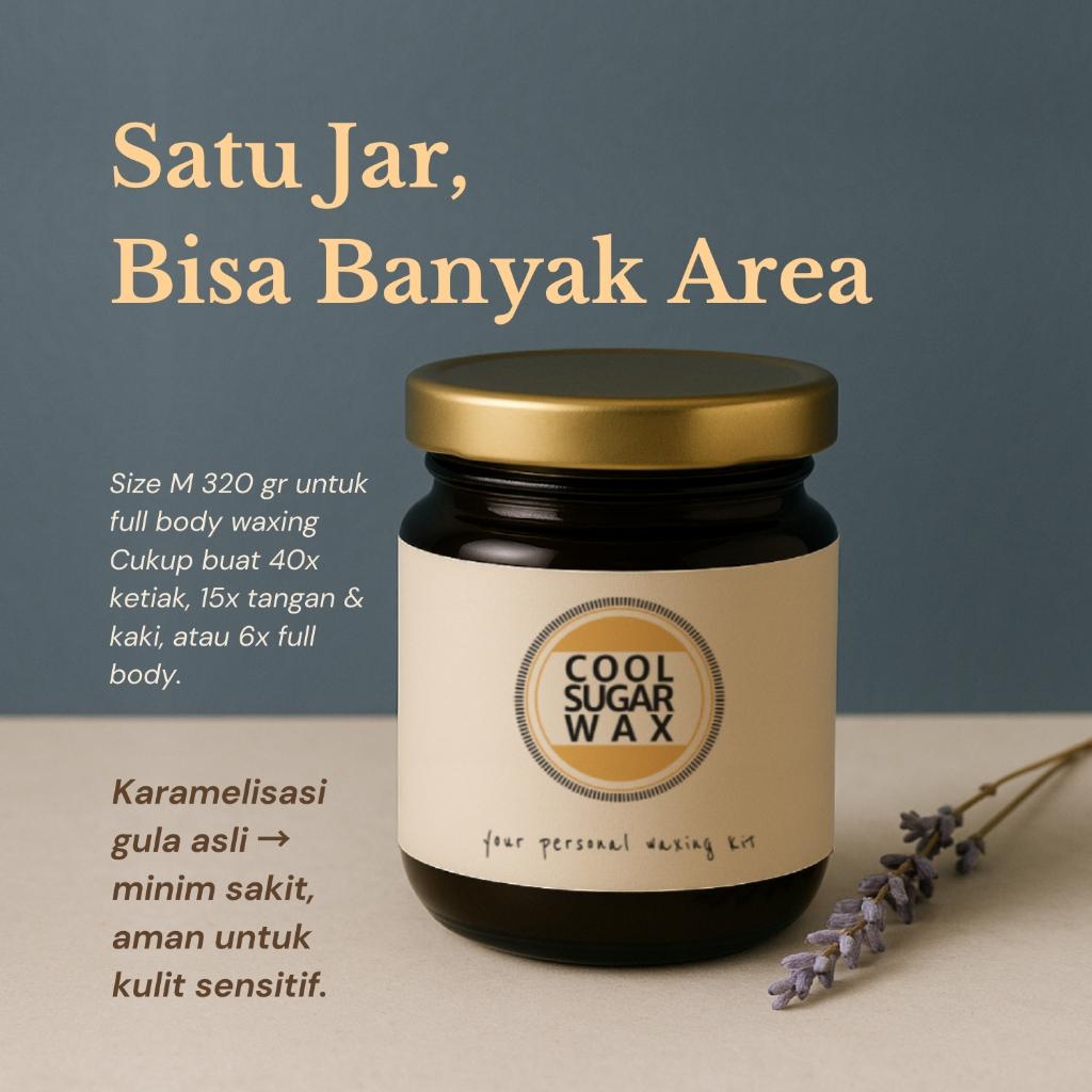Jual Size Jar M Coolsugar Waxing Kit Sugar Cabut Penghilang Bulu Natural Perontok Wax Pembersih ...