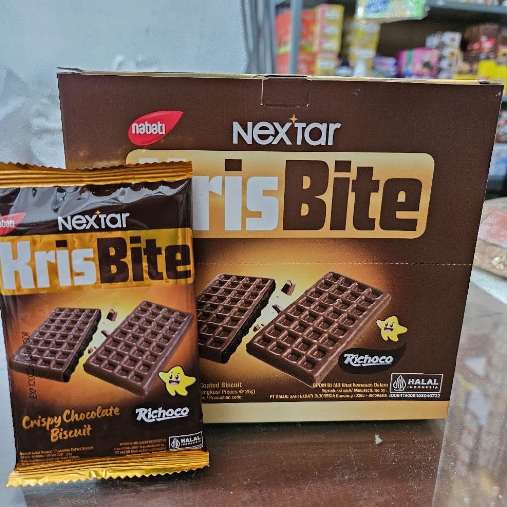 Jual Nabati Krisbite Biskuit Chocolate 1 Box 10 Pcs | Shopee Indonesia