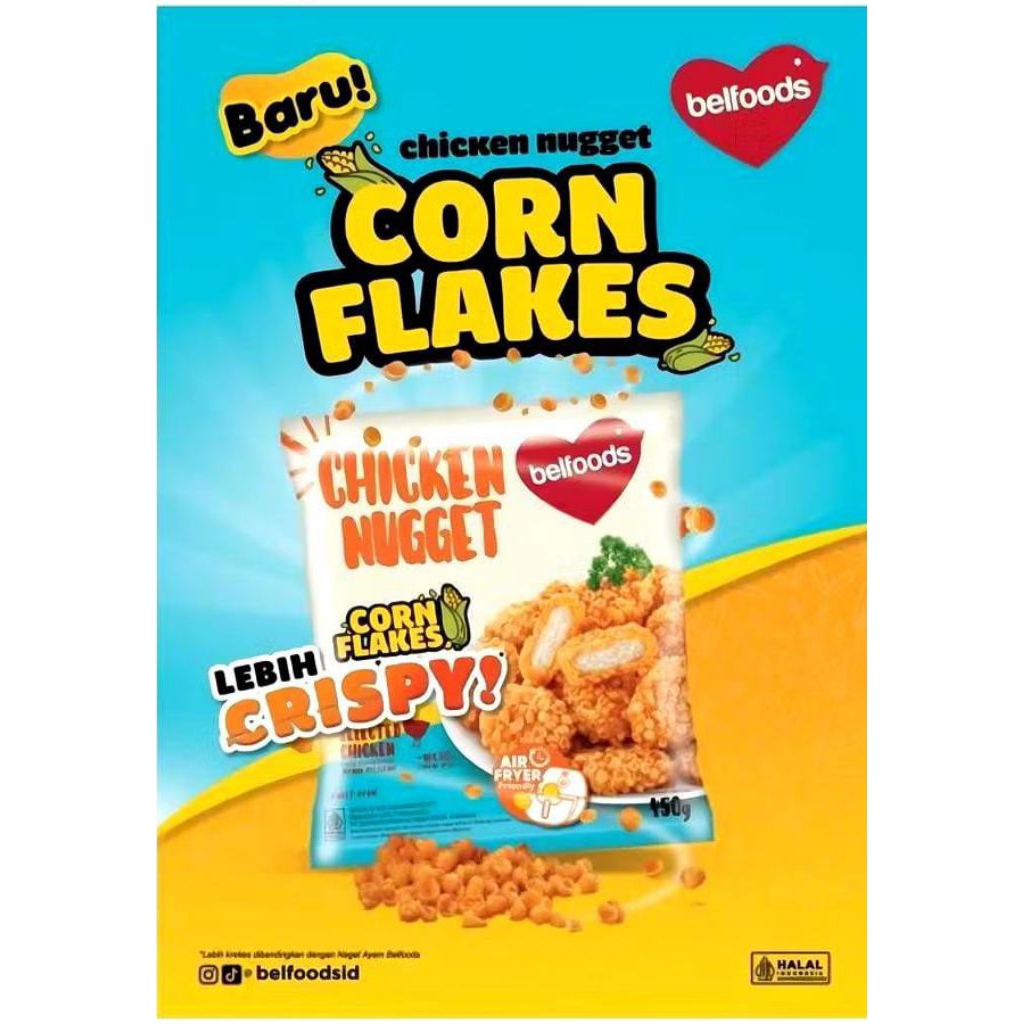 Jual [LANGSUNG KIRIM ] BELFOODS CORN FLAKES Nugget jagung 140 gr ...