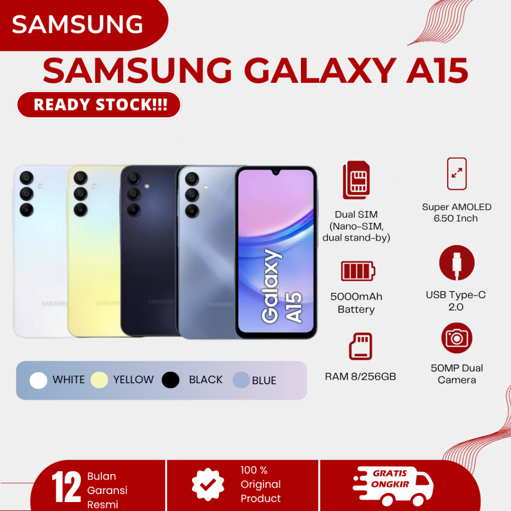 Jual Segera Miliki! Samsung Galaxy A15 8GB/256GB dengan layar 90Hz ...