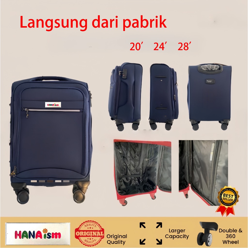 Jual HANAISM Tas Koper 20 inch / 24 inch / 28 inchOriginal Kain Kanvas ...