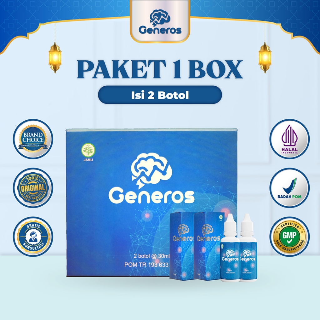 Jual DISTRIBUTOR Generos RESMI 1 Box isi 2 Botol @30ml Madu Herbal ...