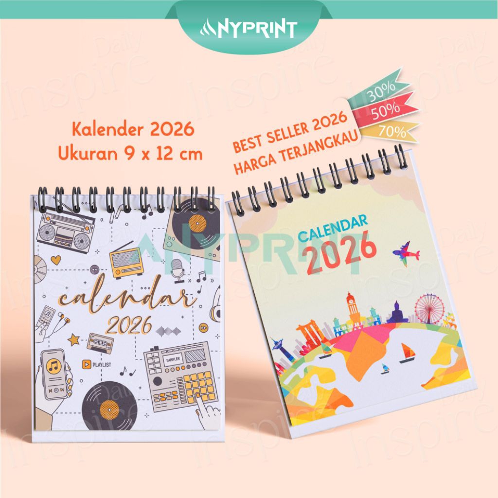 Jual NEW | Mini Desk Calendar 2026 | Kalender Mini 2026 | Kalender Meja ...