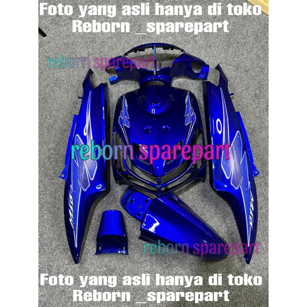 Jual cover full body halus yamaha mio smile biru candy plus stripping ...