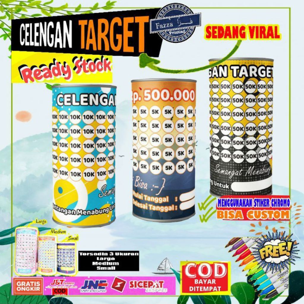 Jual celengan target termurah/celengan target SMALL/celengan target ...