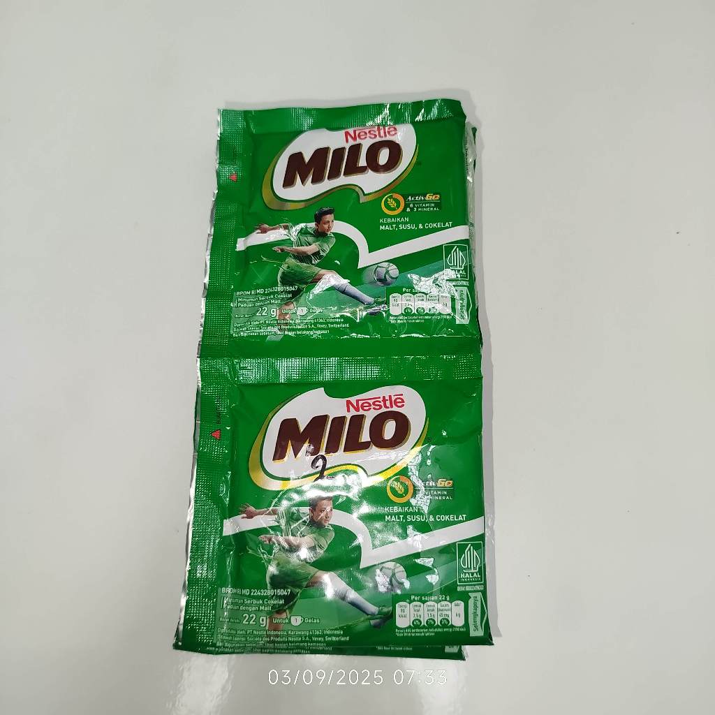 Jual Milo – Minuman Cokelat Serbuk | Sachet 22g Paket 1 Renceng Isi 10 ...