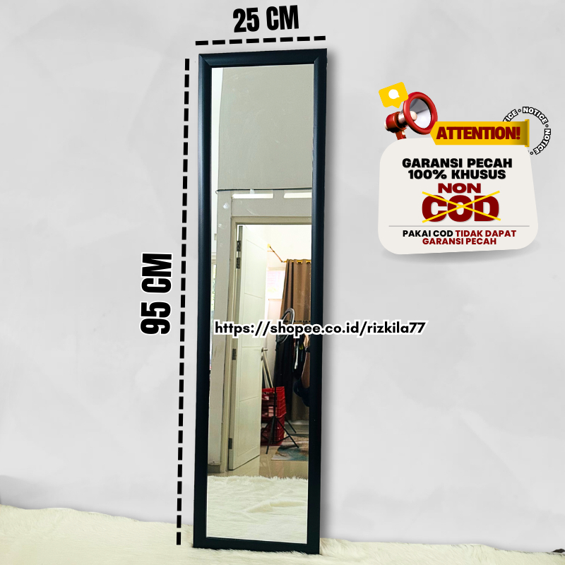 Jual Kaca Cermin Tempel Rias Aesthetic Dinding 25 x 95 CM Kaca Kamar ...