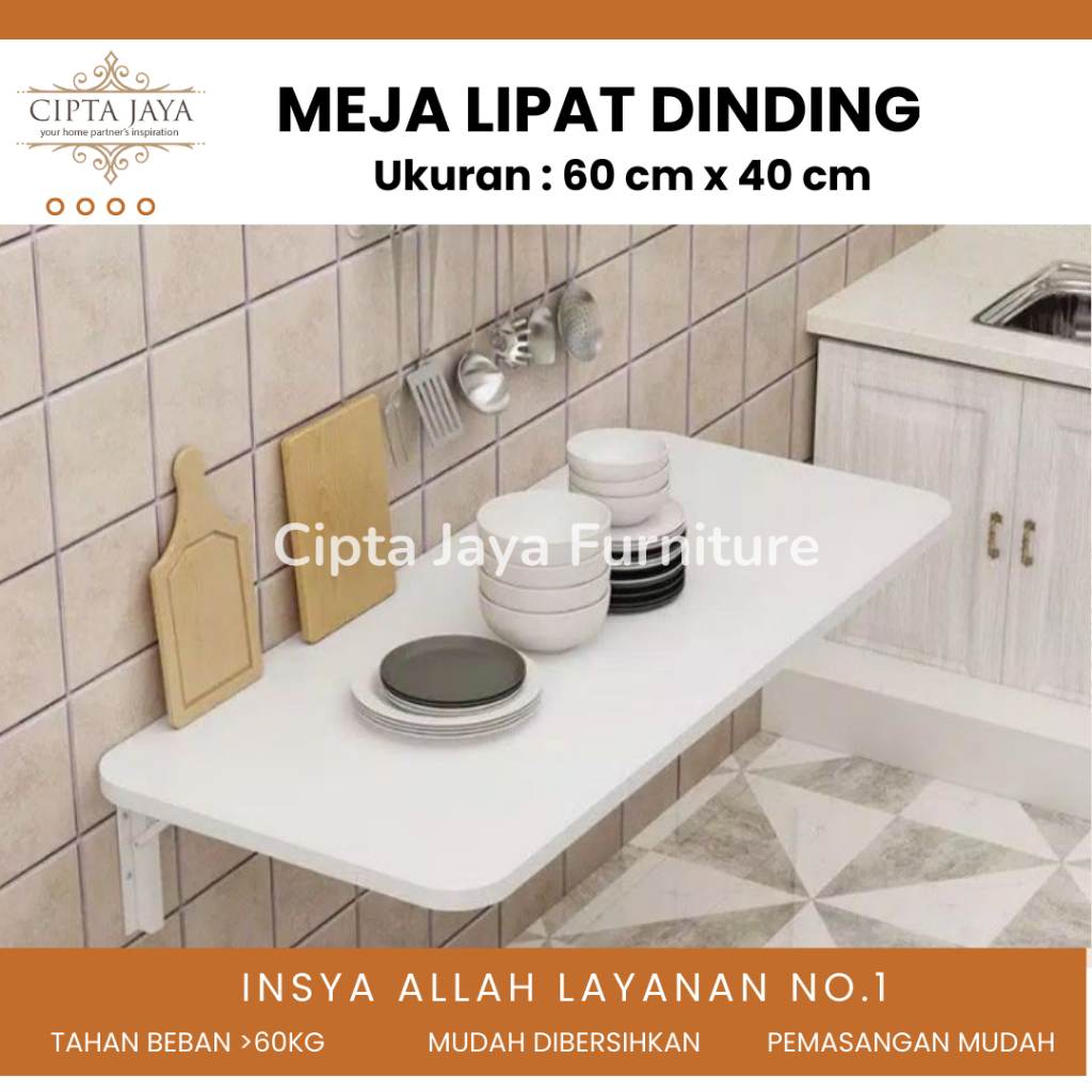 Jual Cipta Jaya - Meja Lipat Dinding Portable Gantung Tempel Jualan ...