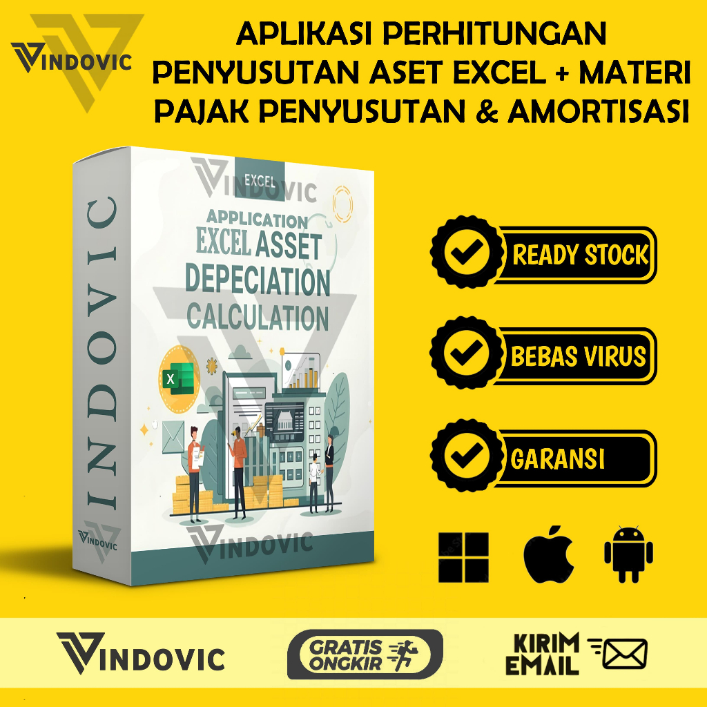 Jual [T0339] APLIKASI PERHITUNGAN PENYUSUTAN ASET EXCEL + MATERI PAJAK ...