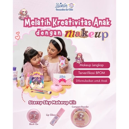 Jual AMARA Mini Starlight Makeup Kit | Makeup Anak Aman BPOM Beauty Bag ...