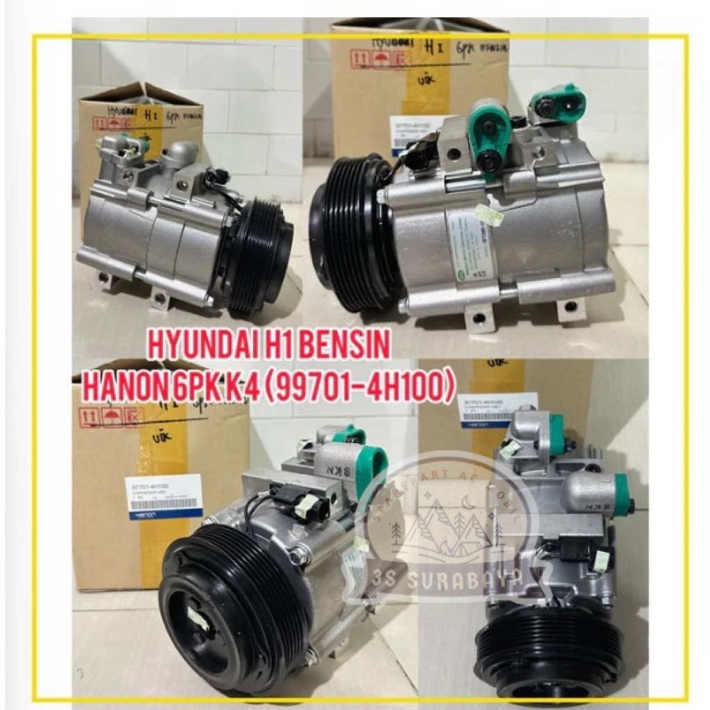 Jual Kompresor Hyundai H1 Bensin 6 Pk Hanon Asli Original Compressor Ac ...