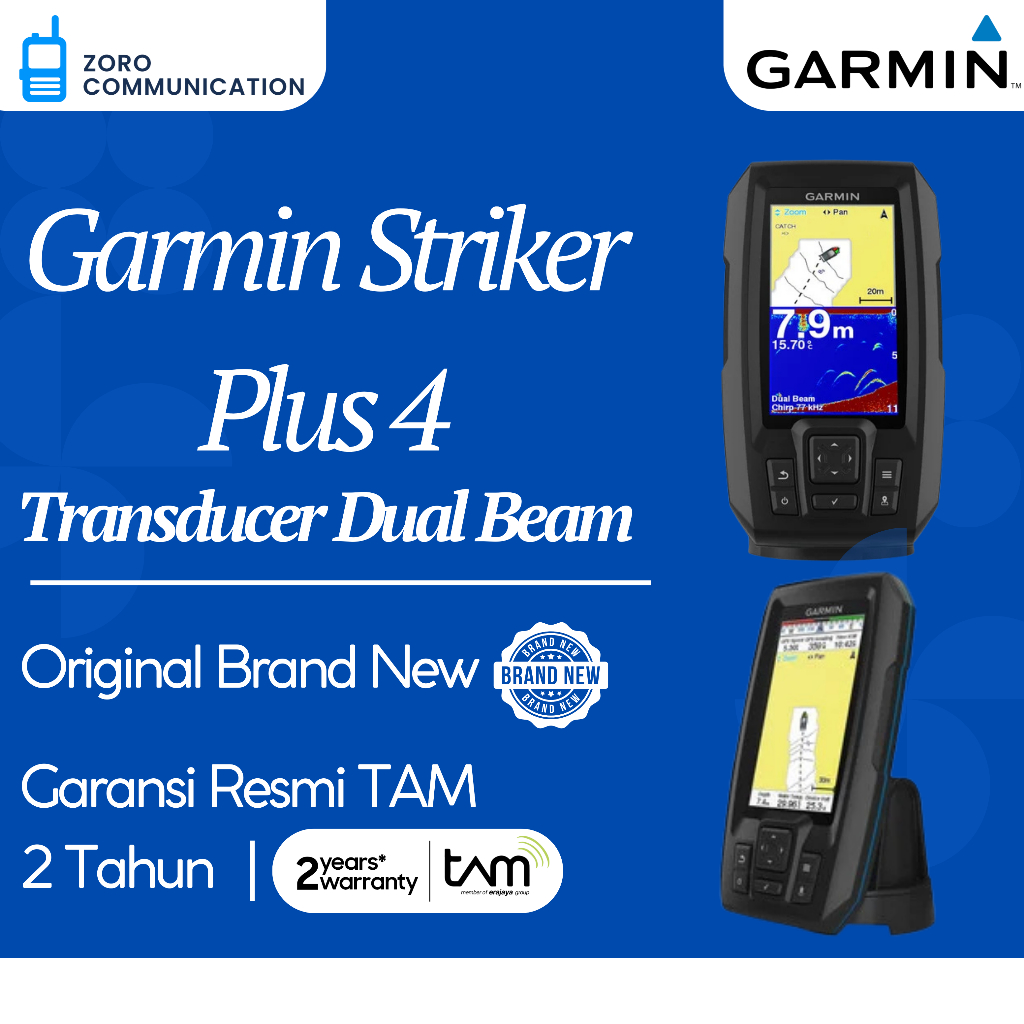 Jual Garmin Striker Plus 4 + Transducer Dual Beam – Fishfinder GPS ...