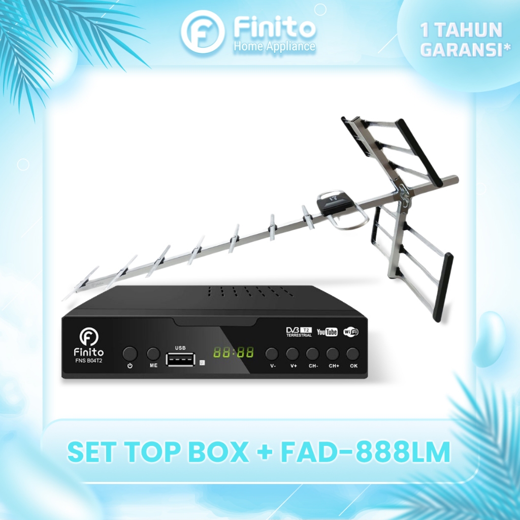 Jual [FINITO BUNDLE] Set Top Box Digital TV Tabung SNI + ANTENA FAD-888 ...