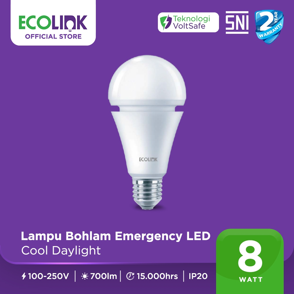 Jual [Gimmick] Ecolink Lampu Bohlam Emergency LED Rechargeable Senter ...