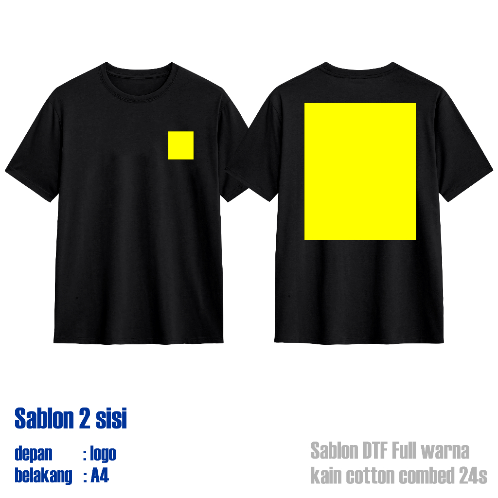 Jual Kaos Sablon Custom Desain Suka Suka ( Sablon Depan, Belakang ) || Desain Full warna ...