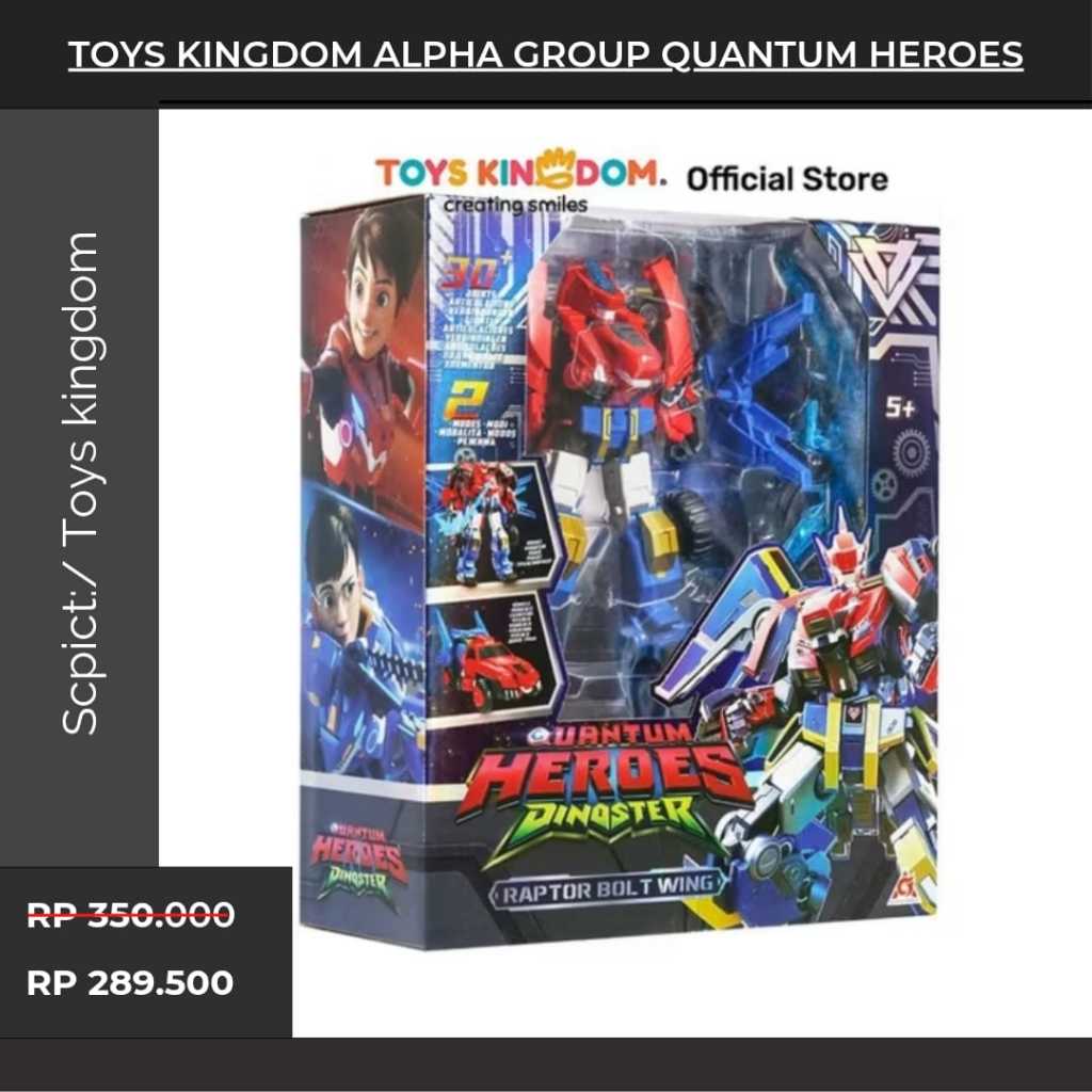 Jual Promo Toys Kingdom Alpha Group Quantum Heroes Dinoster Robot ...