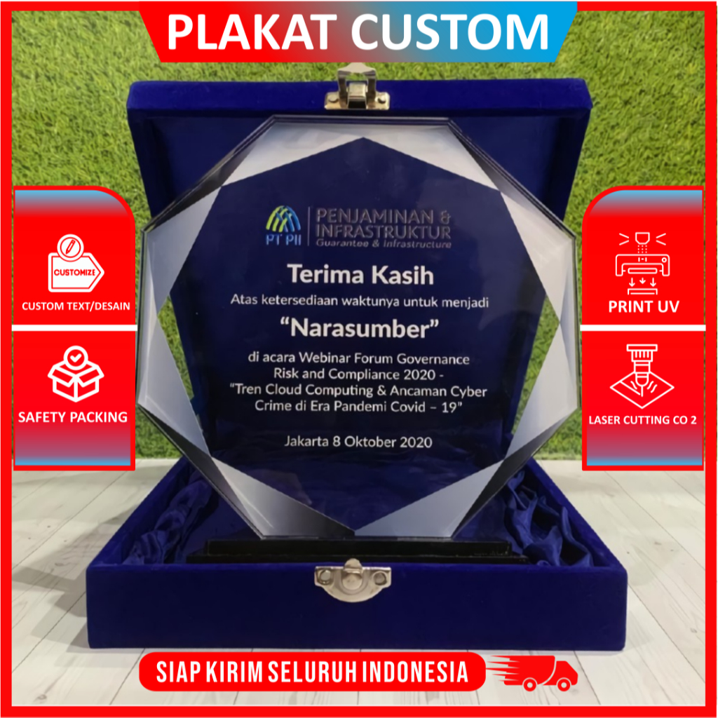 Jual Plakat Diamond Premium Custom Akrilik Tebal 1 Hari Jadi, Kenang ...