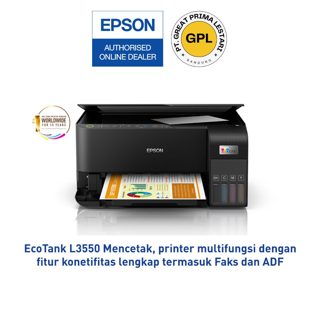 Jual Printer Epson Ecotank L3550 L 3550 L-3550 Wireless Wifi Print Scan ...