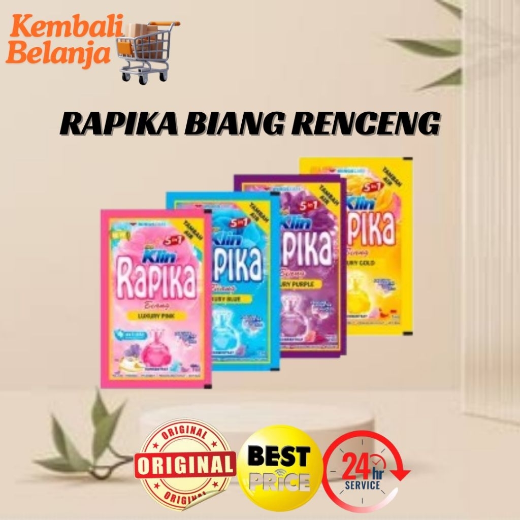 Jual 1 Renceng Isi 12 Sachet Rapika Biang/ Rapika Biang Pelicin Pakaian ...