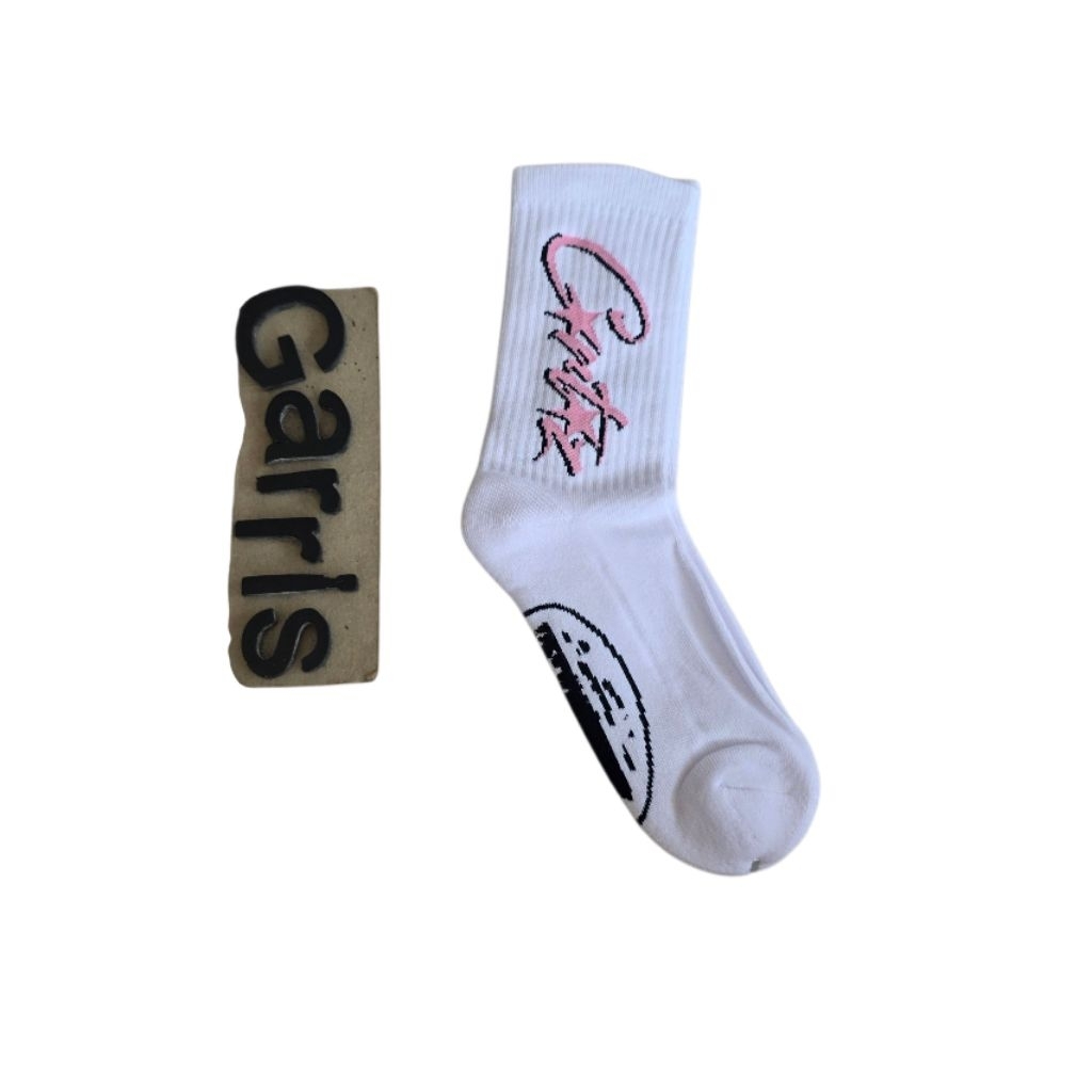 Jual CORTEIZ ALLSTARZ SOCKS - WHITE & PINK | Shopee Indonesia
