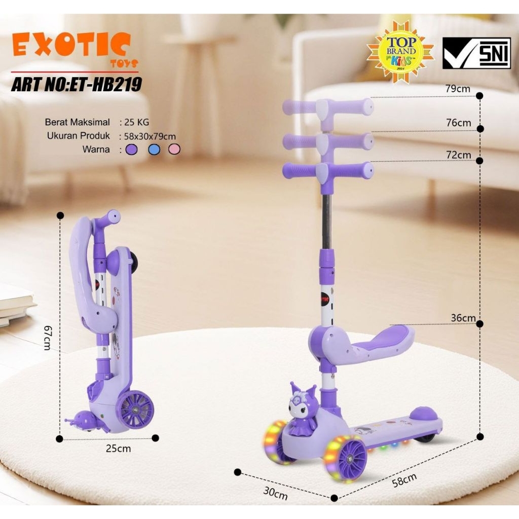 Jual SCOOTER EXOTIC ET-HB219 ( DUDUK ) BISA BELOK KIRI KANAN | Shopee ...