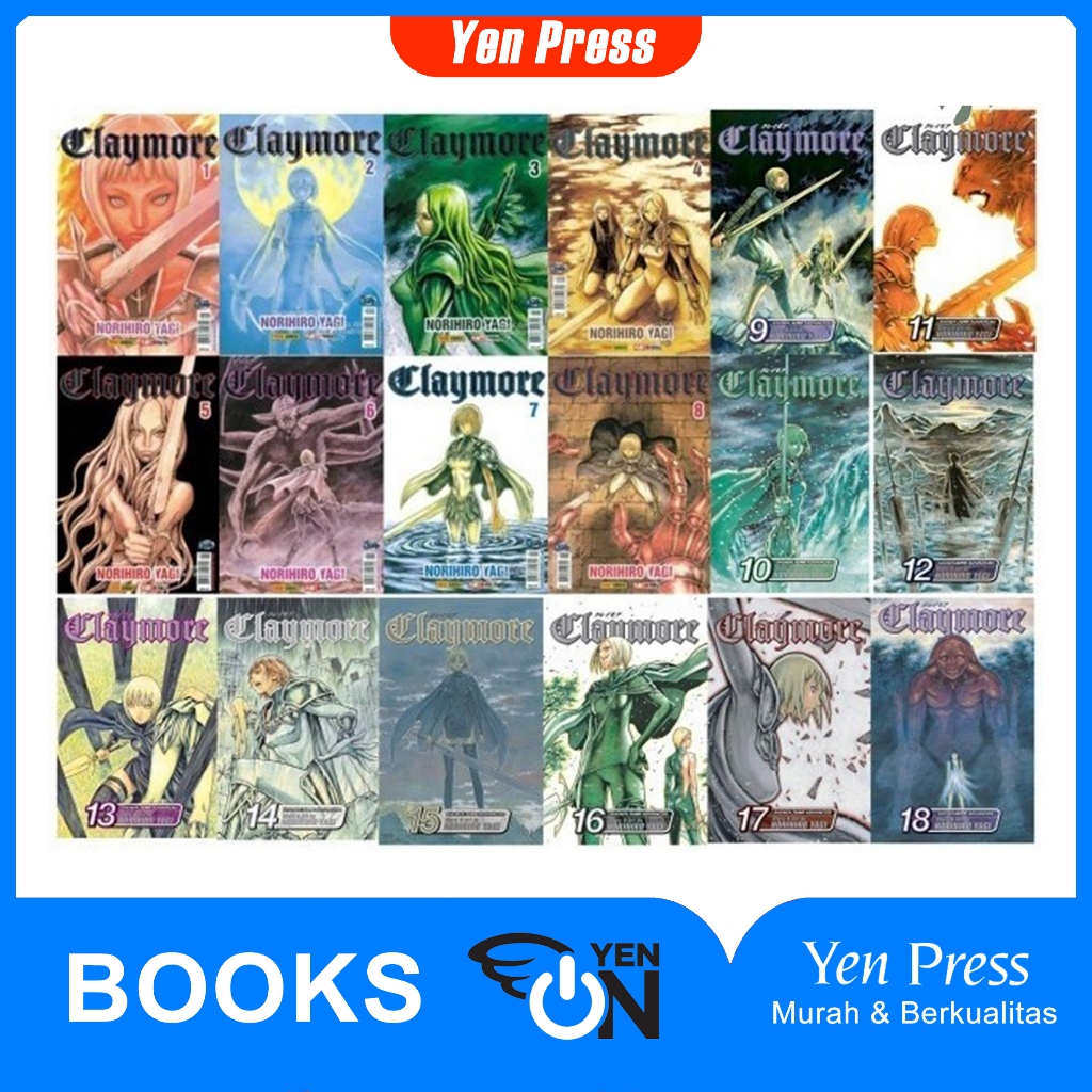 Jual Manga Claymore, by Norihiro Yagi (27 book series) | Shopee Indonesia