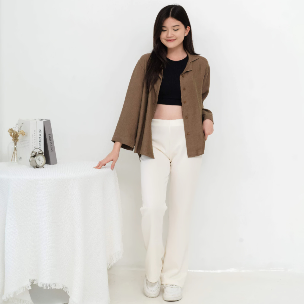 Jual Cutbray Highwaist Pants / Cutbray Flare Pants Wanita | Shopee ...