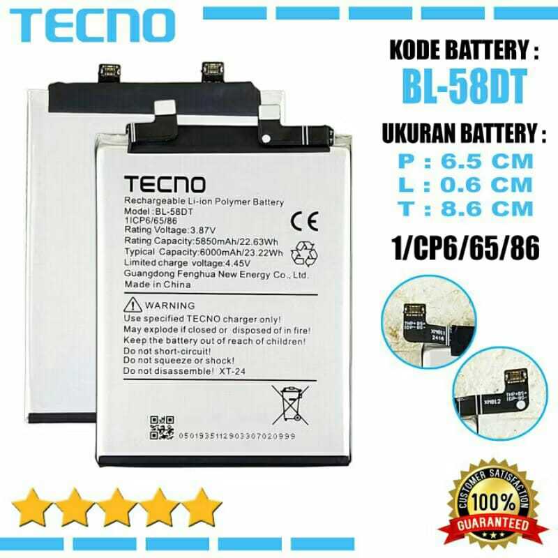 Jual Baterai Battery Original Tecno Pova 4 pro - LG8N BL58DT | Shopee ...