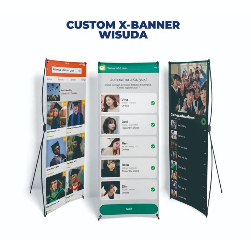 Jual CETAK X BANNER + STANDING / BANNER WISUDA / BANNER SIDANG / BANNER ...