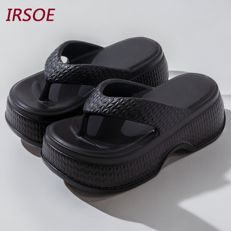 Jual IRSOE Sandal Wanita Jepit Karet Tinggi 5.5cm KoreaTerbaru Casual ...