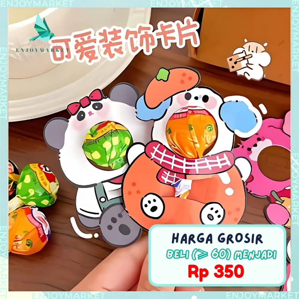 Jual Kertas Permen Lucu / Sampul Hadiah Permen Tempat Permen Lollipop ...