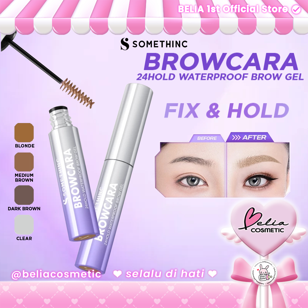 Jual BELIA SOMETHINC Browcara 24Hold Waterproof Brow Gel | Maskara Alis ...