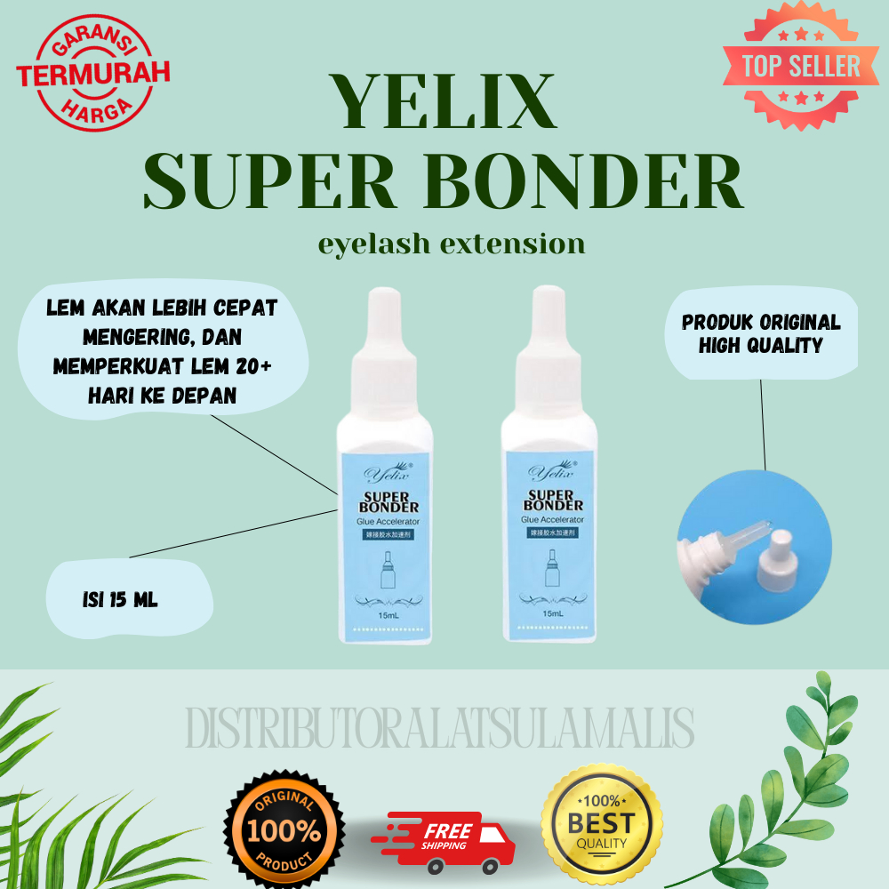 Jual YELIX SUPER BONDER GLUE ACCELERATOR 15ML PENGUAT LEM EYELASH ...
