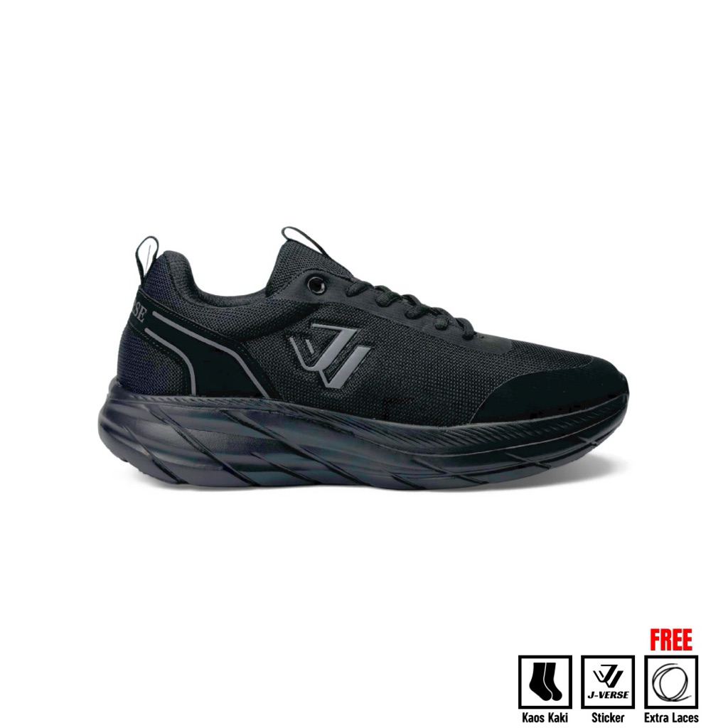 Jual JVERSE - Berlin Full Black Sepatu Sekolah Sneakers Casual Pria ...