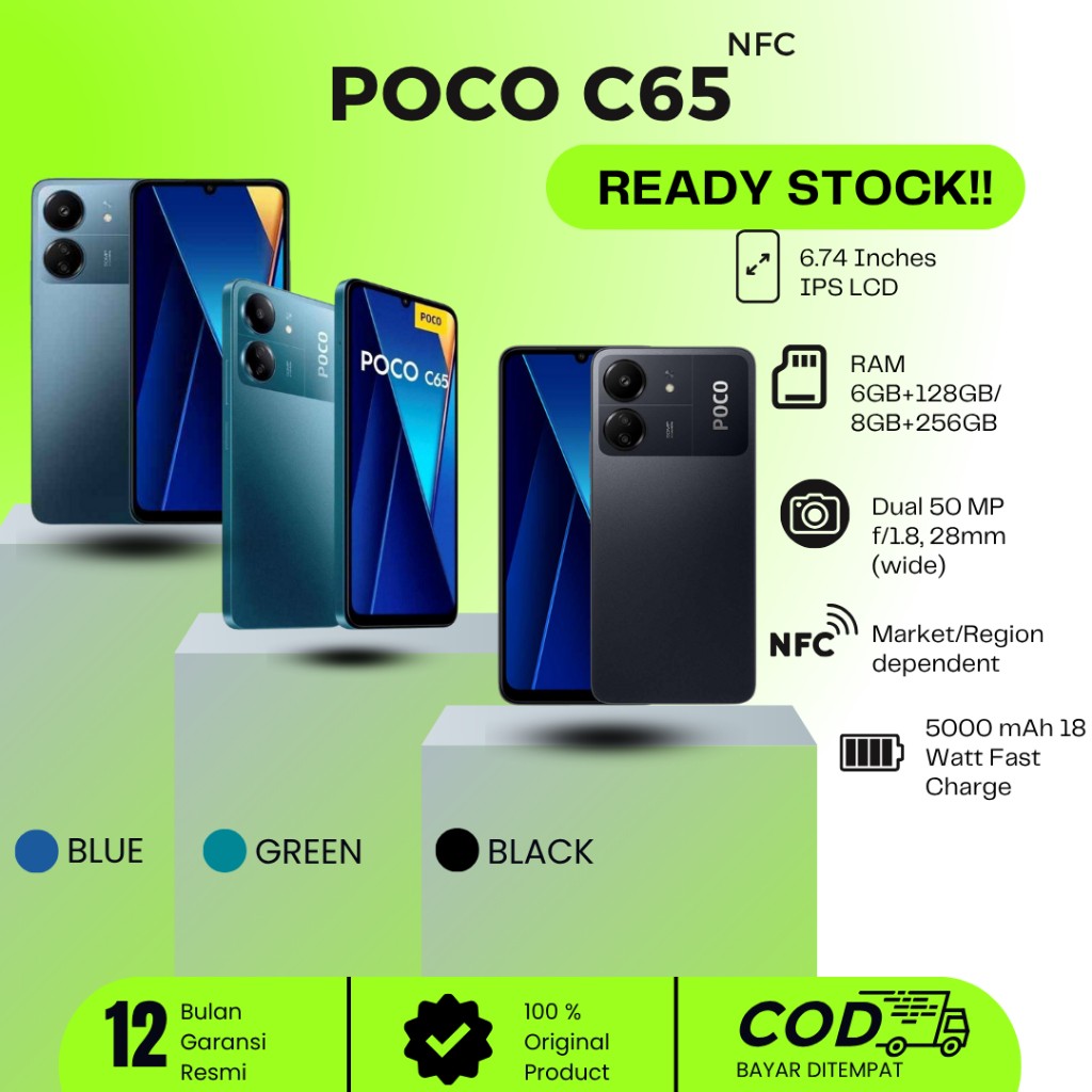 Jual Promo Spesial! Dapatkan Xiaomi Poco C65 NFC dengan kapasitas RAM ...
