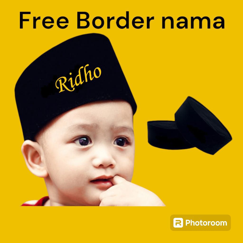 Jual peci stiker/peci nama/peci Border/peci NU/peci muhamadiyah ...