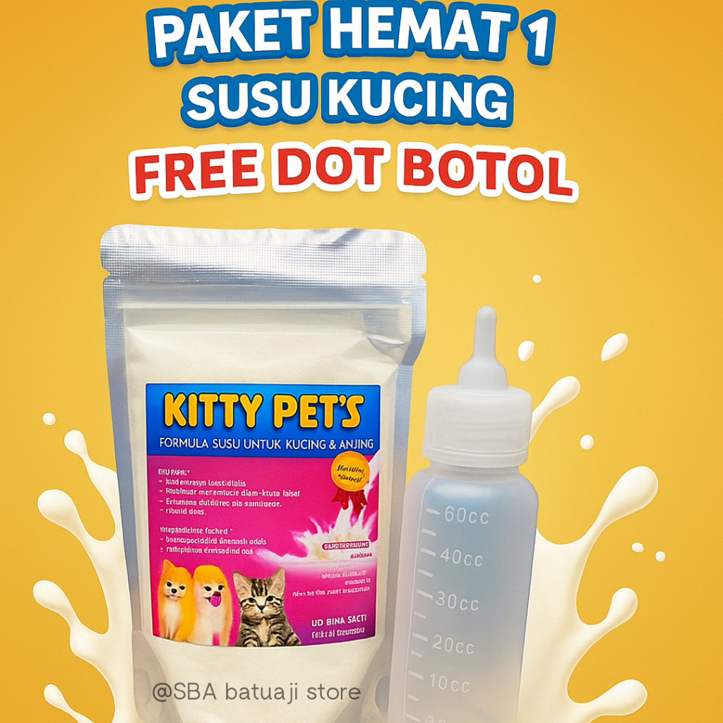 Jual Dot Kucing + Susu Kucing Baru Lahir Paket Hemat Susu Kucing Anjing ...