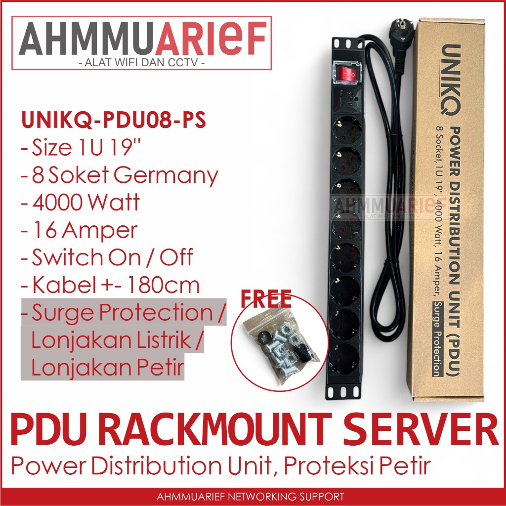 Jual UNIKQ PDU POWER DISTRIBUTING DISTRIBUTION UNIT RACK RAK RACKMOUNT ...