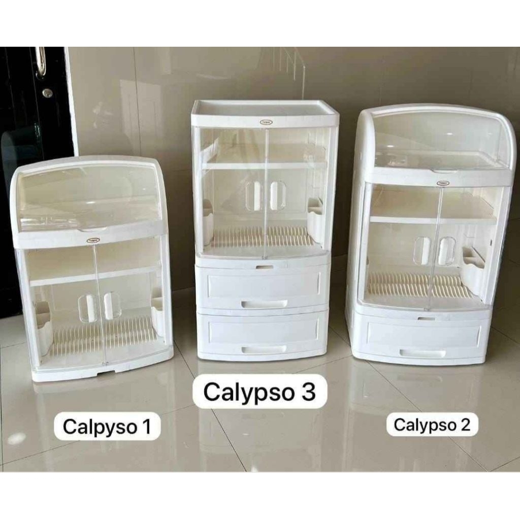 Jual Lemari Rak Piring Plastik CALYPSO 2 TAIWAN / Lemari Laci Dapur ...