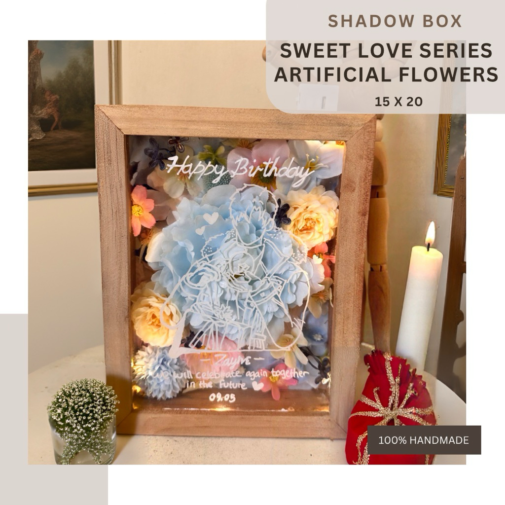 Jual Flower Frame Custom – Hadiah Ulang Tahun / Anniversary / Wedding ...