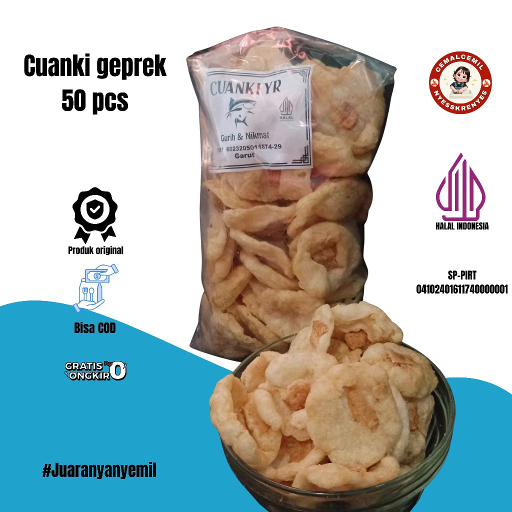 Jual cuanki tahu geprek/cuanki tahu gepeng isi 50 pcs Snack/cemilan ...