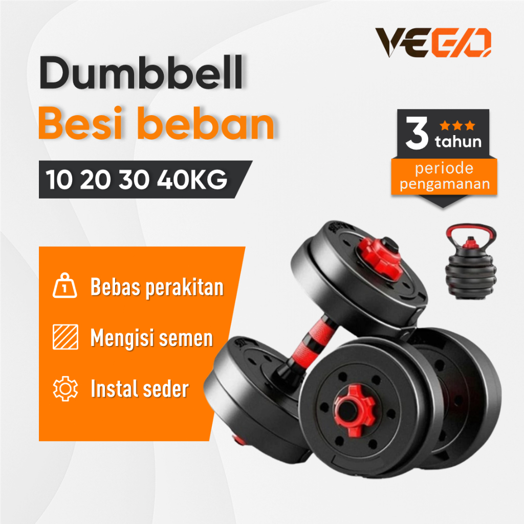 Jual 【VEEGO】MY-HI Dumbbell Set 20kg 6in1 Multifunctional 10 20 30 40kg Dumbel kebugaran Latihan ...