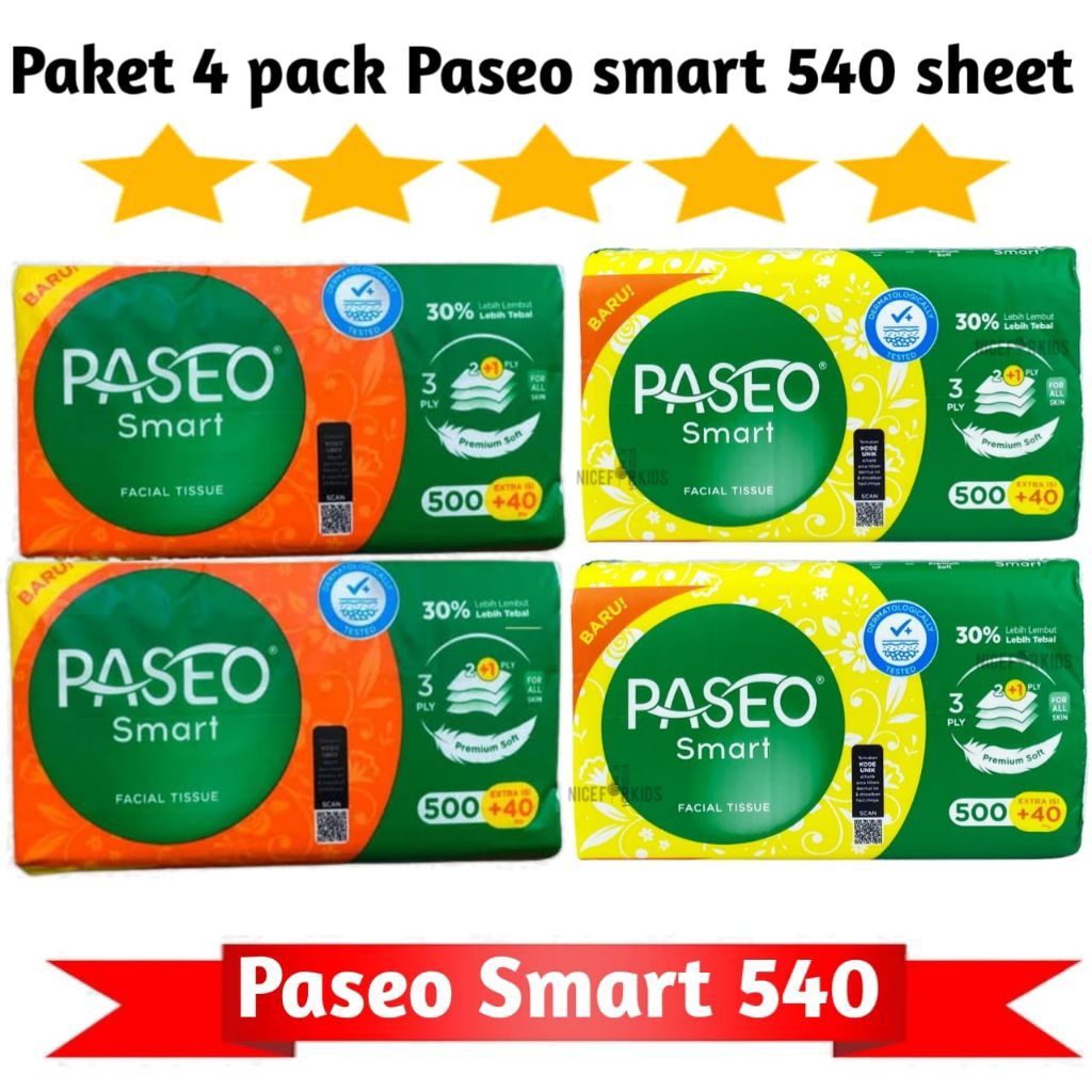 Jual Tisu Paseo Smart 540 4 pack | Shopee Indonesia