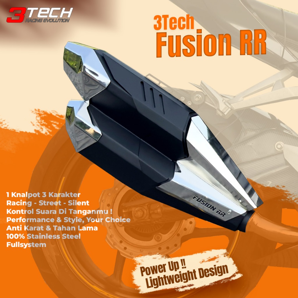 Jual Sport & Matic 250cc 3tech Fusion RR Knalpot 3 Suara CBR250RR R25 ...