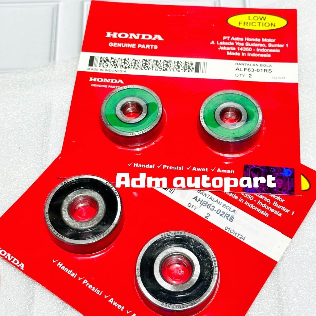 Jual Bearing Roda depan 6301RS 2PCS + Bearing belakang 6302RS 2PCS ...