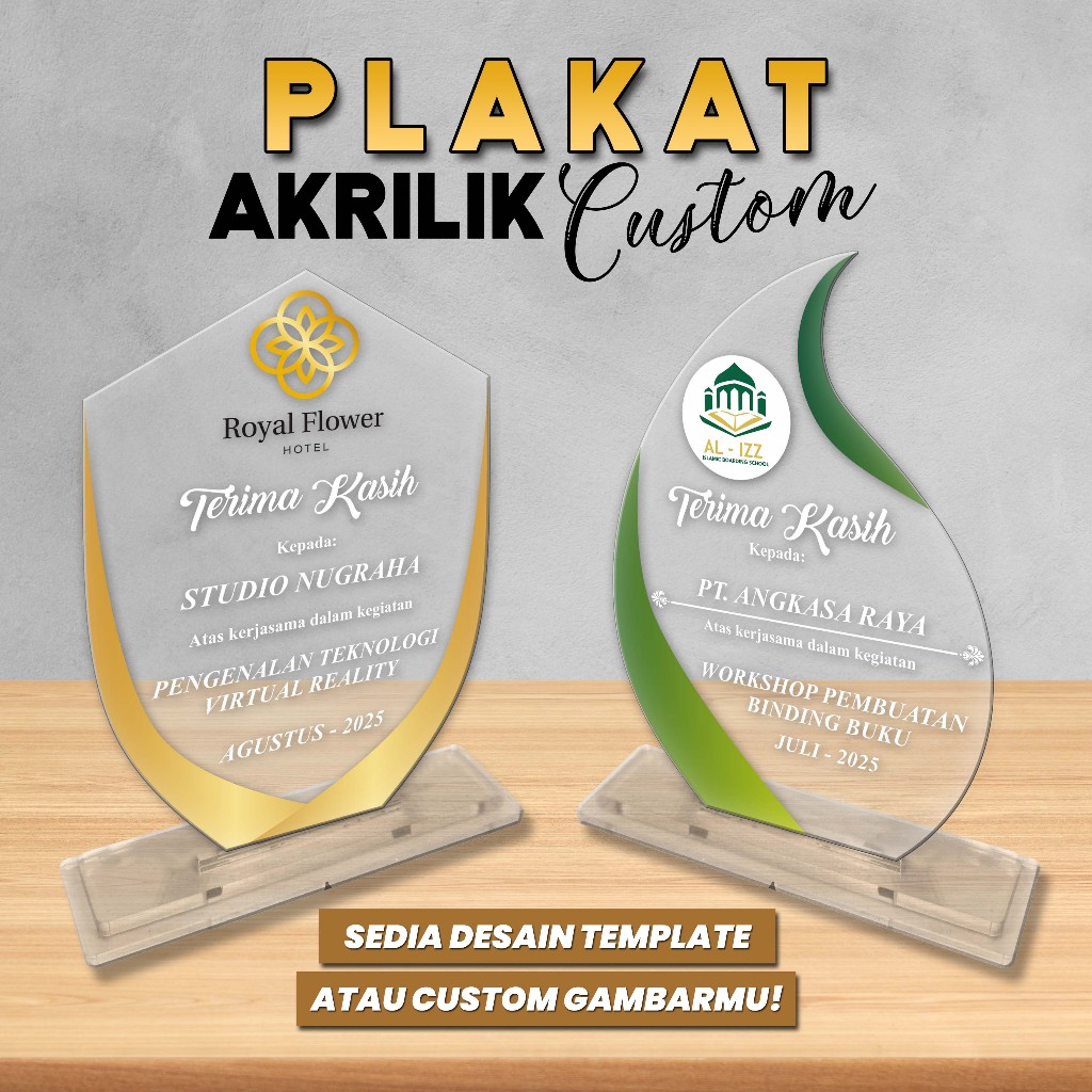 Jual PLAKAT CUSTOM - BAHAN AKRILIK 5 MM SEDIA TEMPLATE DESAIN | Shopee ...