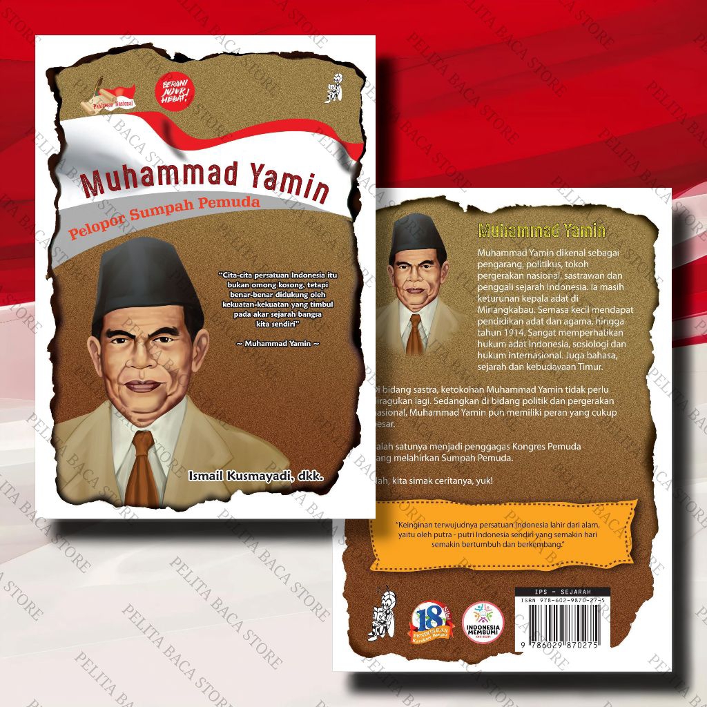 Jual Buku Pahlawan Muhammad Yamin - Pelopor Sumpah Pemuda, Pendidikan ...