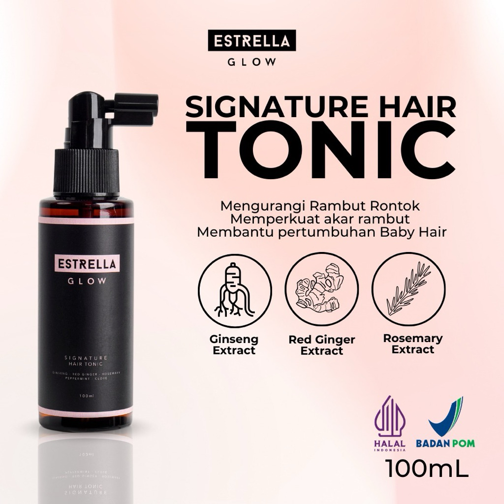 Jual Estrella Glow Anti Hair Fall Signature Hair Tonic 100ml. Anti ...