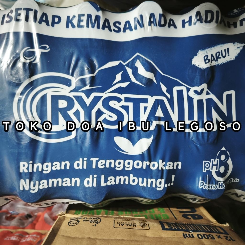 Jual CRYSTALIN 600ML ph8+ 1x24 BOTOL / CRYSTALIN BOTOL 600ML | Shopee ...